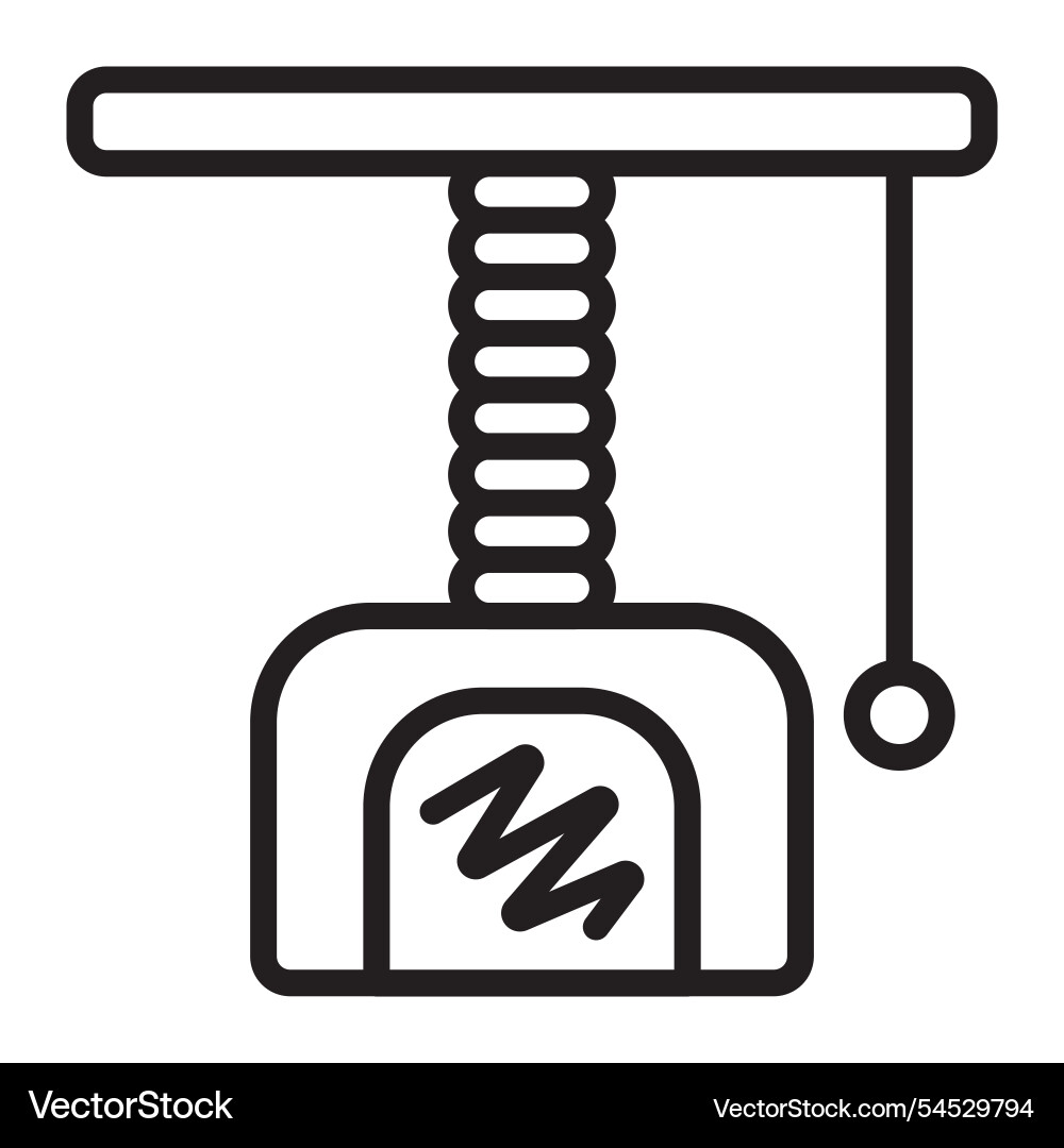 Cat scratching post line icon Royalty Free Vector Image