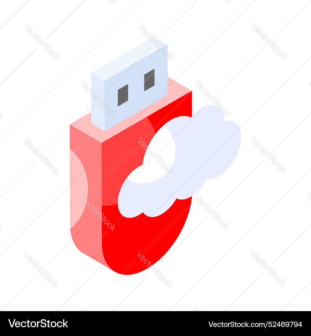 Cloud usb Royalty Free Vector Image - VectorStock