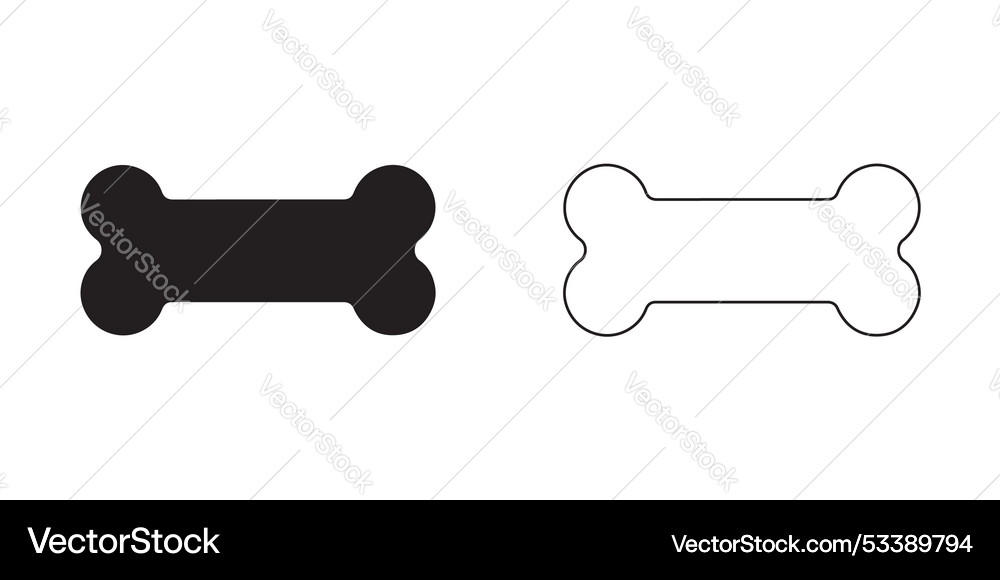Dog bone icon set Royalty Free Vector Image - VectorStock