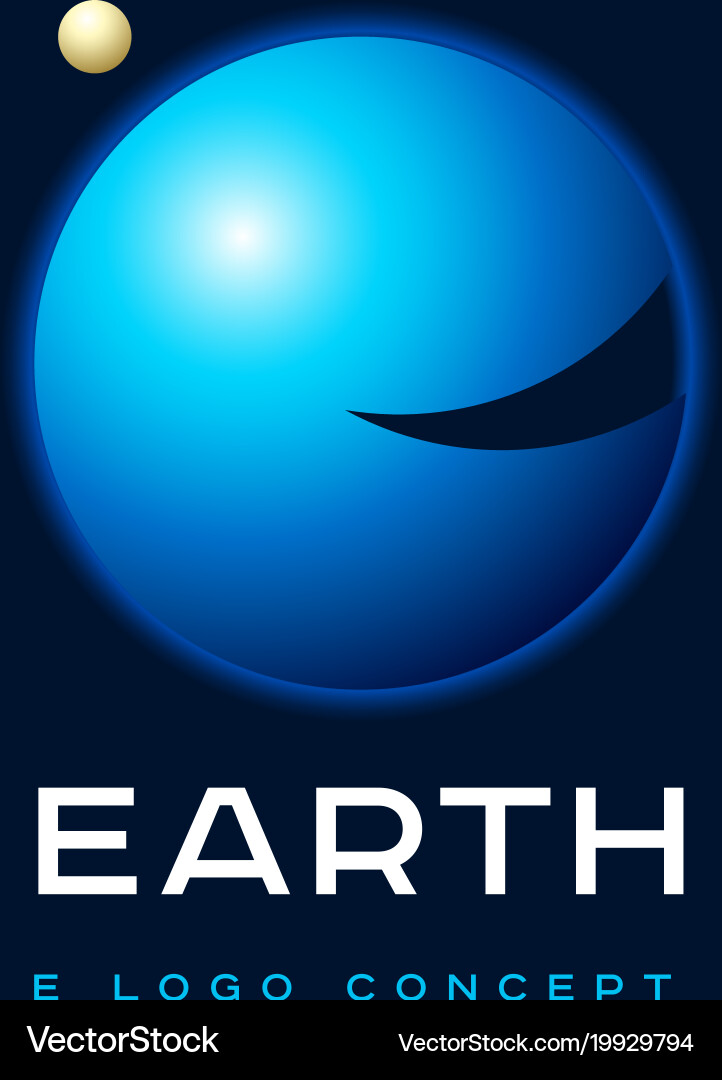 E Monogram Earth Planet Logo Royalty Free Vector Image