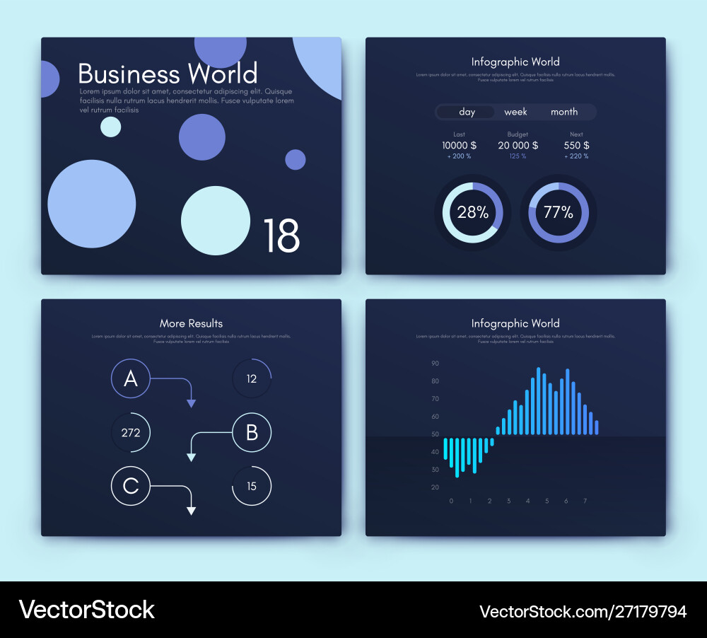 Infographic brochure elements for business Vector Image