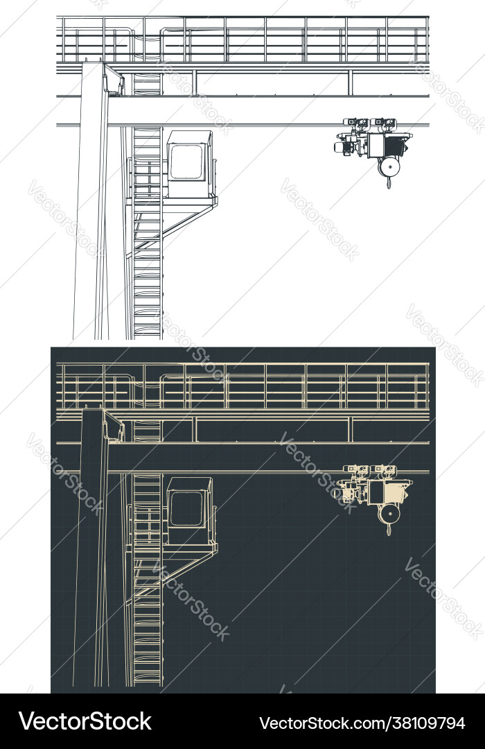 Large crane closeup Royalty Free Vector Image - VectorStock