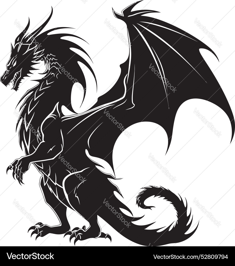 Serpentine sovereign dragon emblem ethereal Vector Image