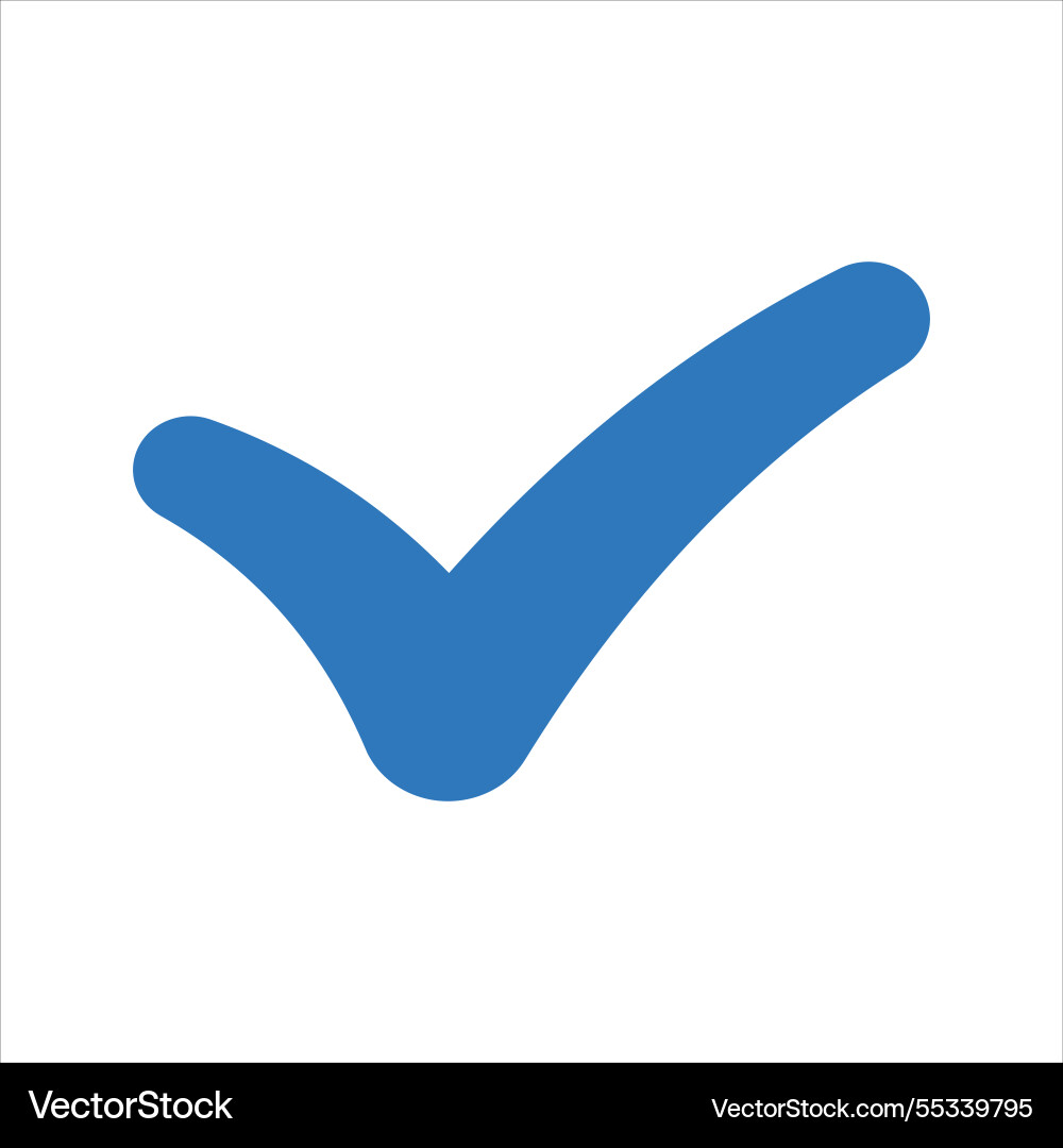 Check mark icon approve tick Royalty Free Vector Image