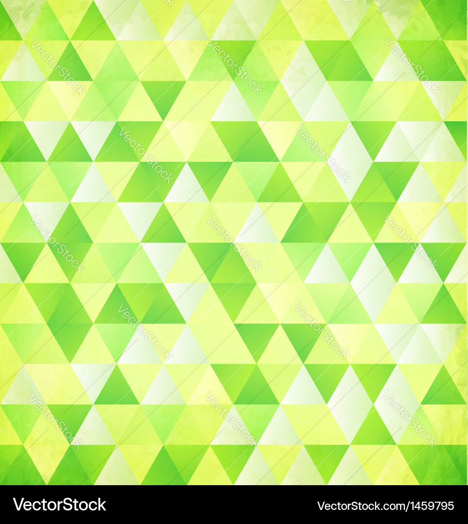 Green abstract triangle vintage background Vector Image