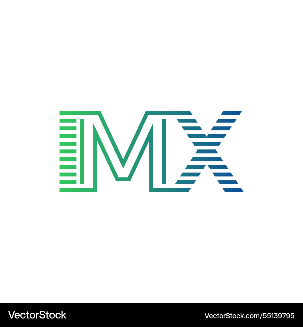 Modern imx logo design letter minimalist Vector Image