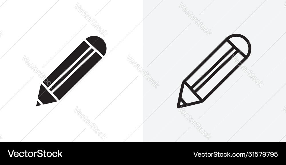 Pencil icon set Royalty Free Vector Image - VectorStock