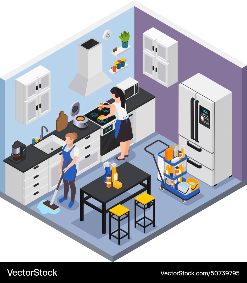 Professional cleaning composition Royalty Free Vector Image