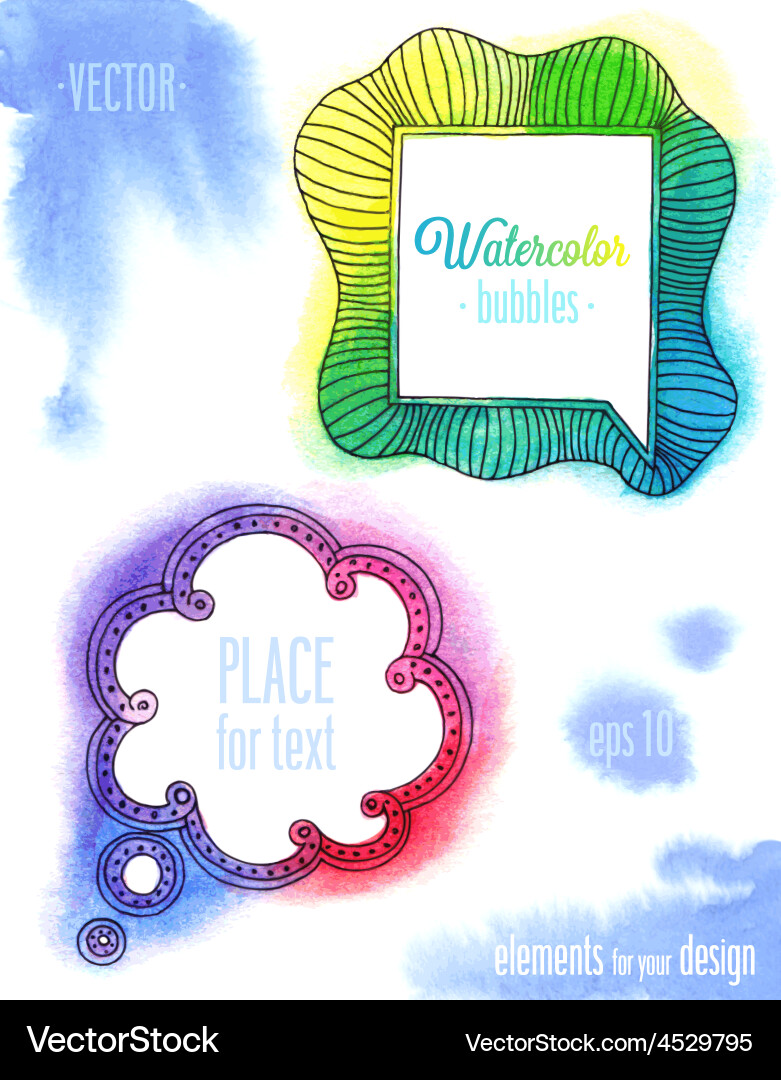 Watercolor Bubble Splash Royalty Free Vector Image