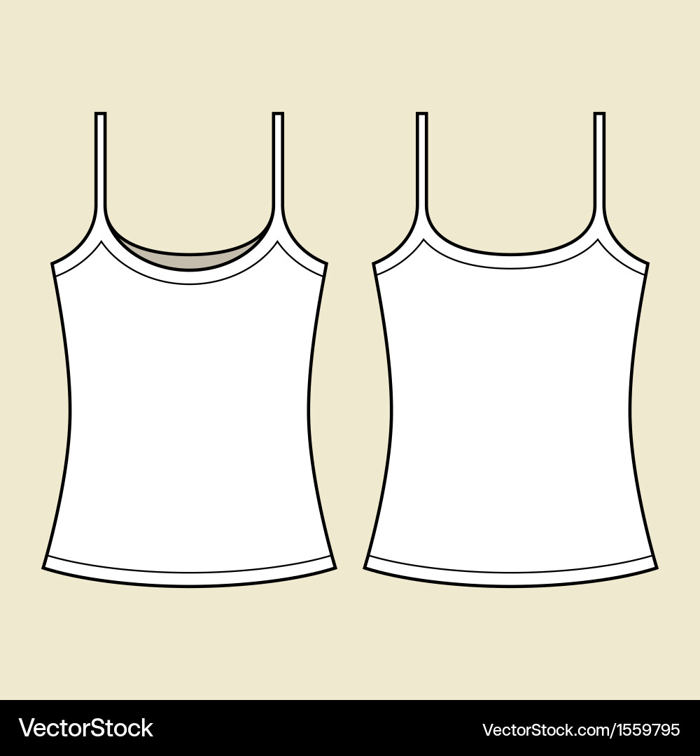 Woman singlet template Royalty Free Vector Image