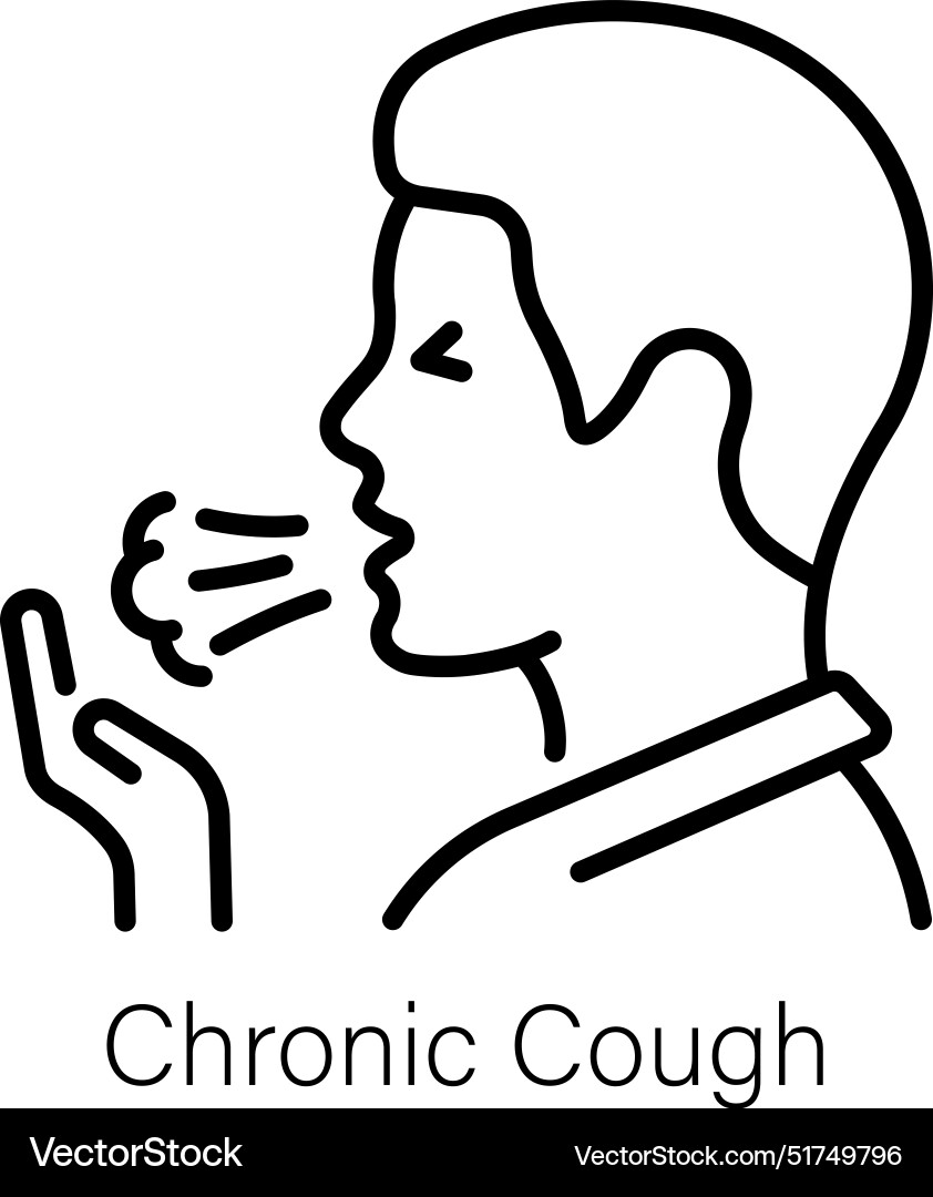Chronic cough Royalty Free Vector Image - VectorStock