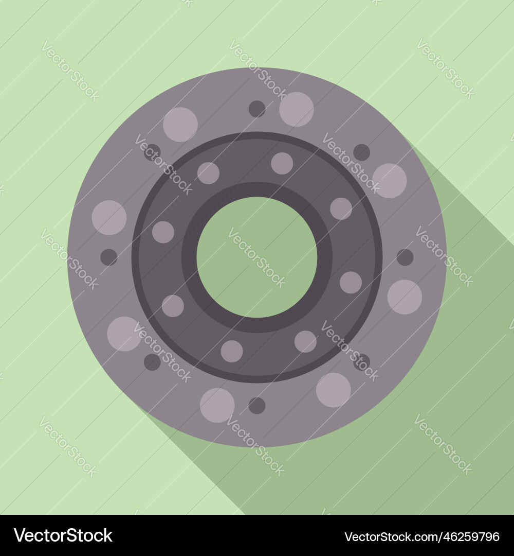 Clutch disk icon flat auto kit Royalty Free Vector Image