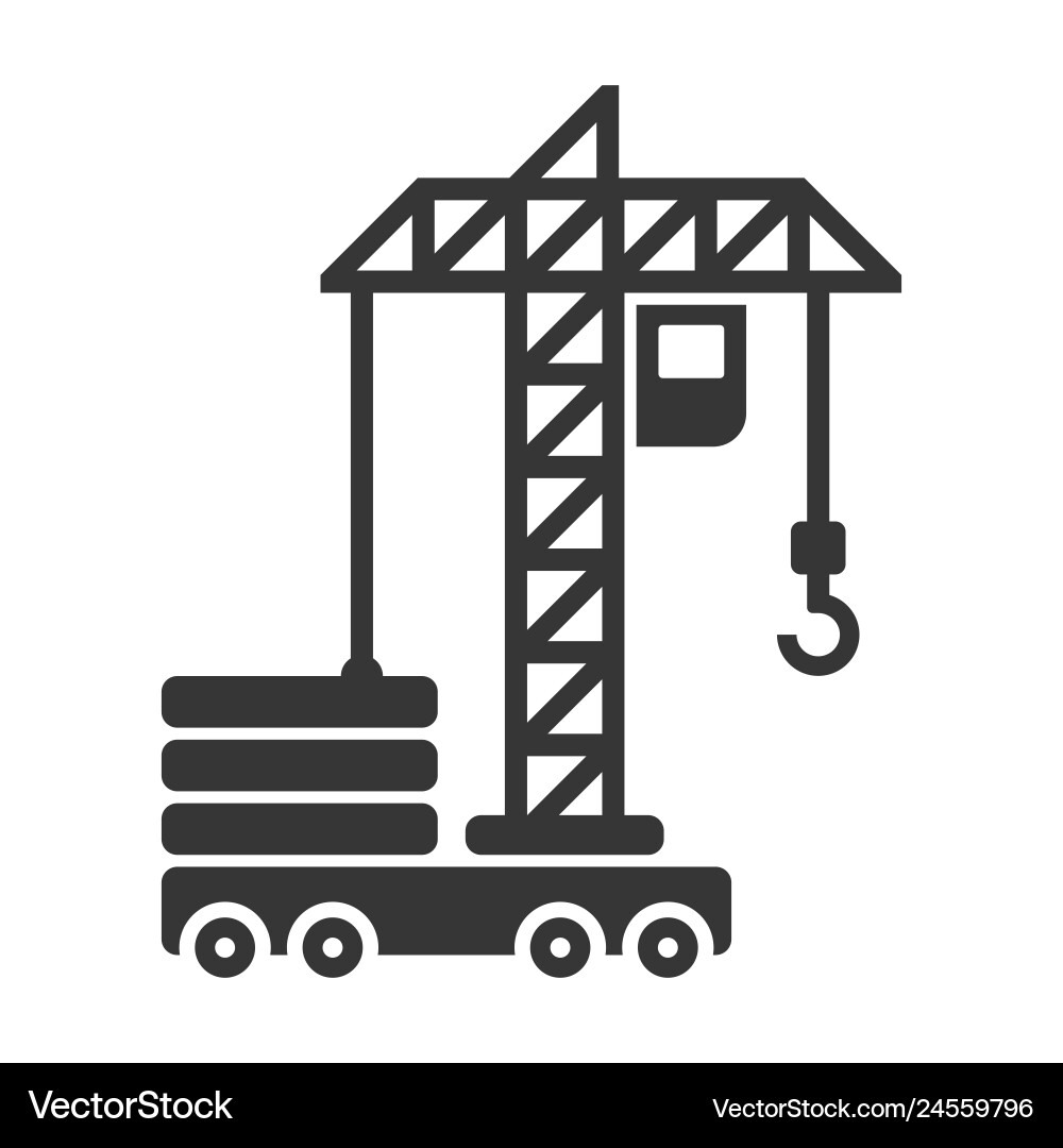 Construction Crane Icon Royalty Free Vector Image