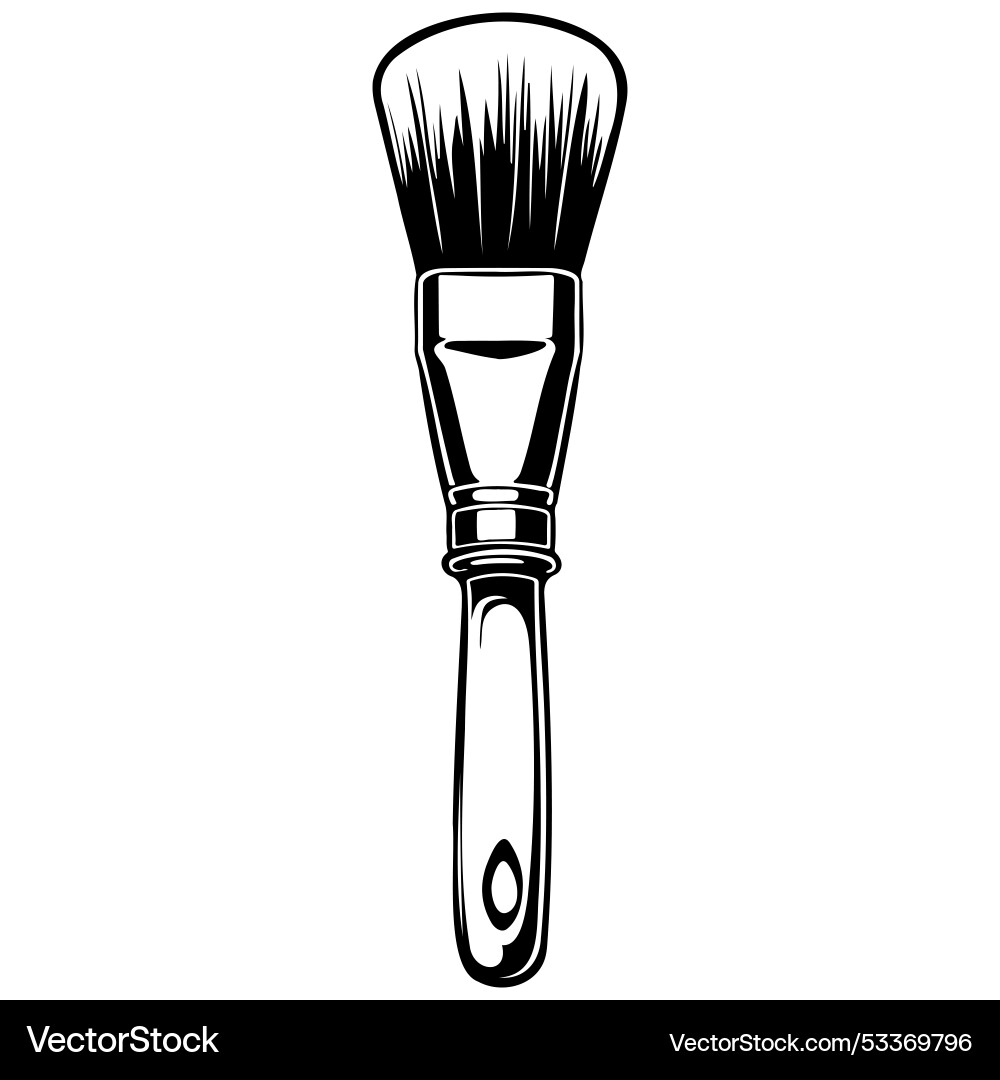 Drawing paint brush monochrome hand drawn line Vector Image