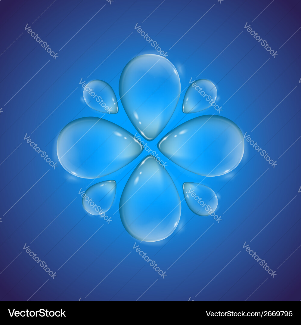 Drop flower Royalty Free Vector Image - VectorStock