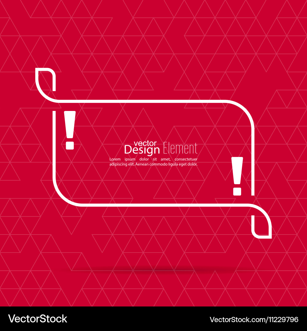 Exclamation mark blank template Royalty Free Vector Image