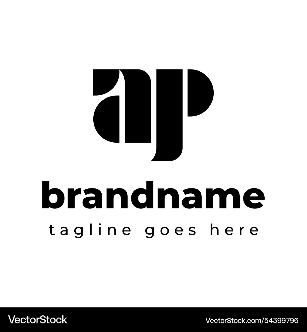 Letters ap monogram logo suitable for any Vector Image