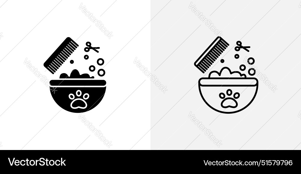 Pet grooming icon icon set Royalty Free Vector Image