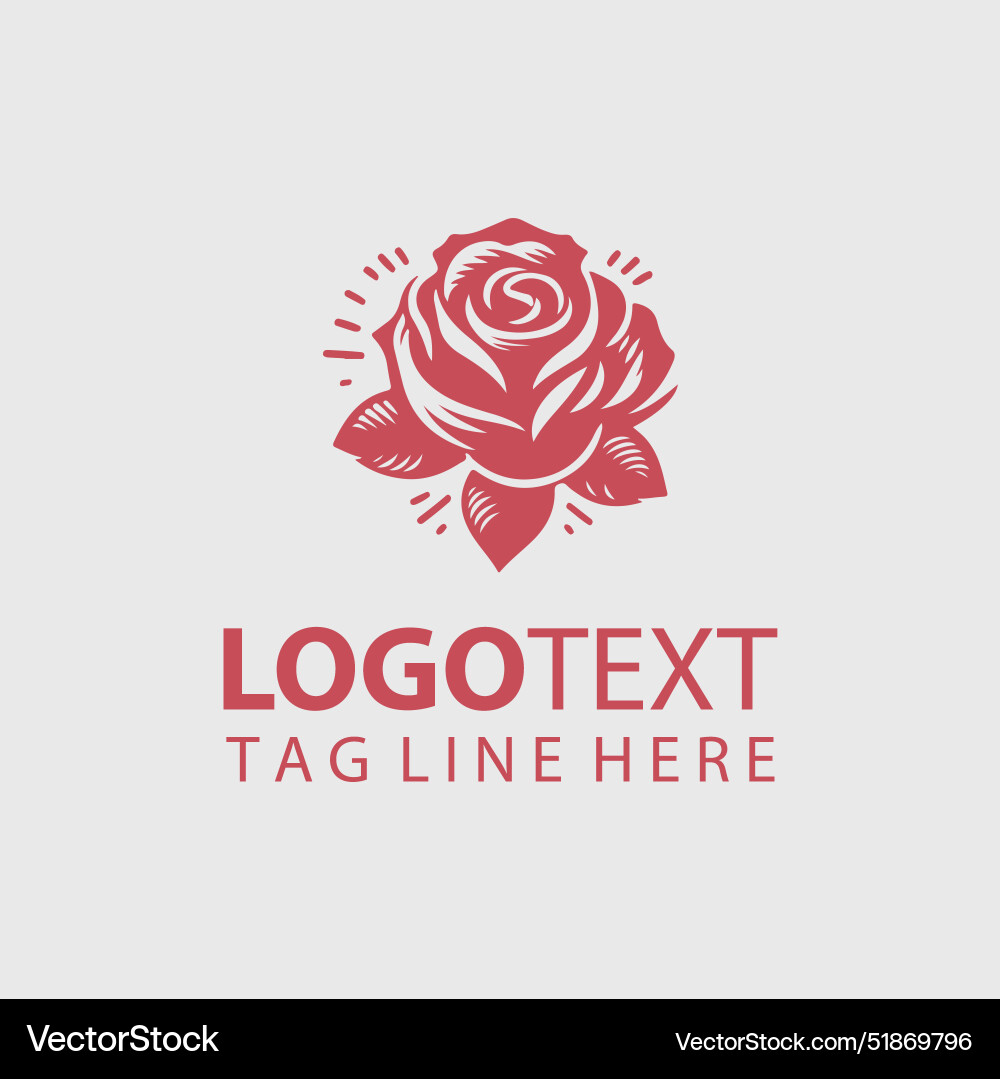 Rose logo Royalty Free Vector Image - VectorStock