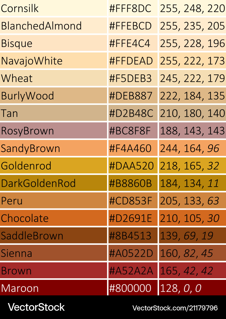 Shade of brown Royalty Free Vector Image - VectorStock