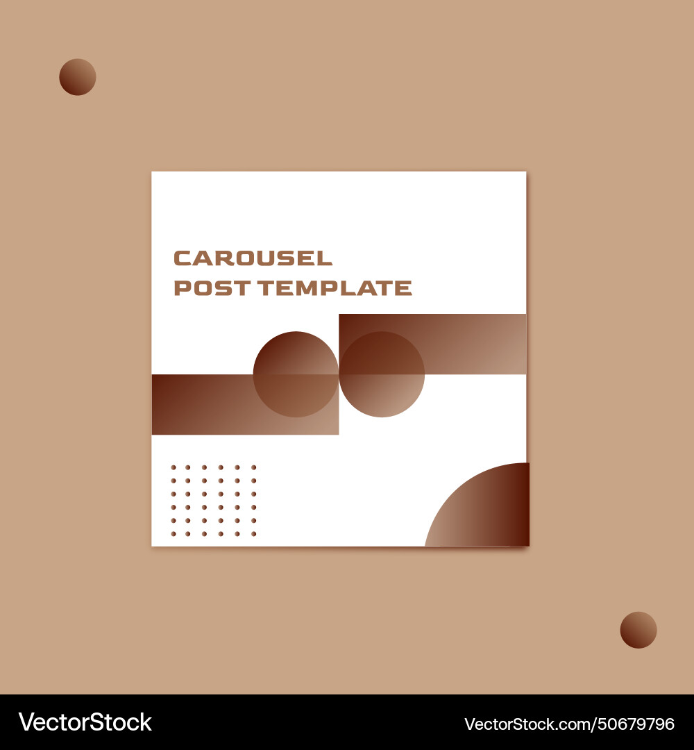 Social media carousel post Royalty Free Vector Image