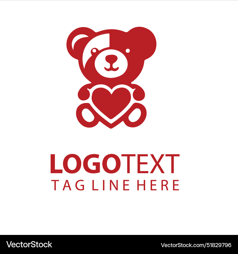 Teddy bear logo Royalty Free Vector Image - VectorStock