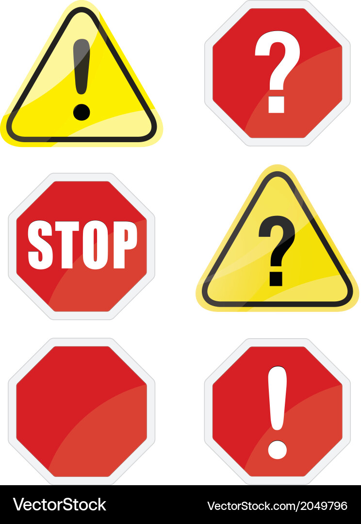 Traffic signs Royalty Free Vector Image - VectorStock