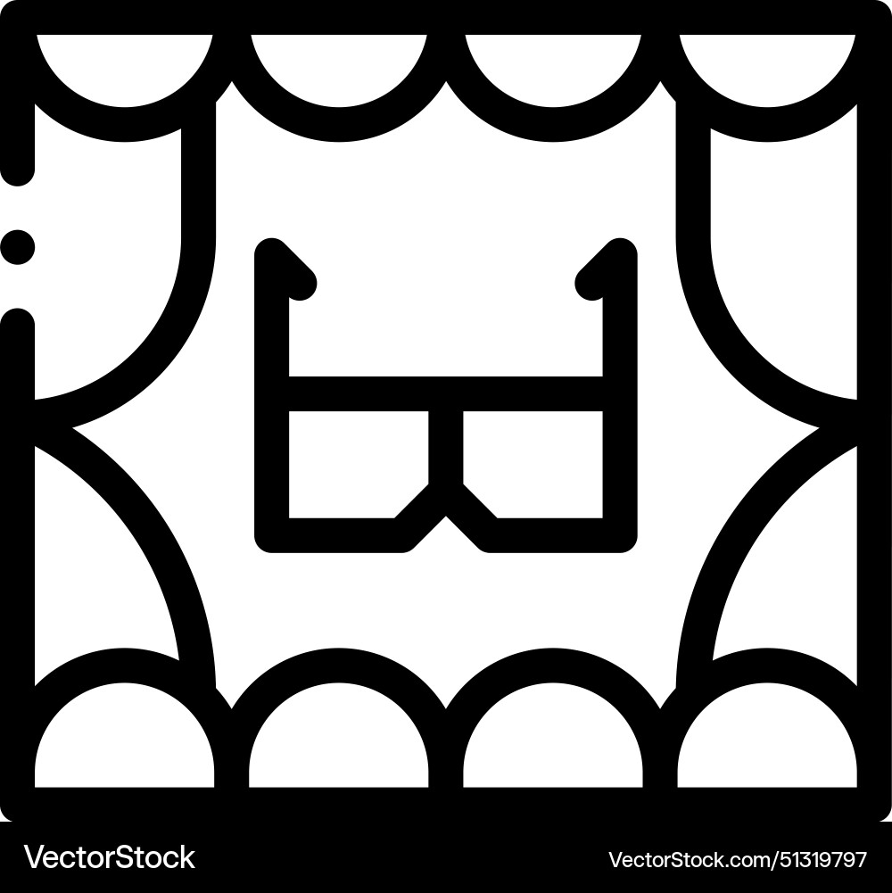 3d movie icon thin linear style design isolated Vector Image