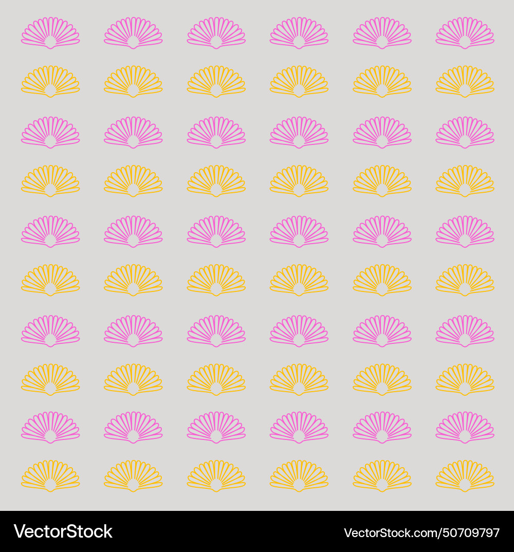 Colorful sea shells design pattern Royalty Free Vector Image