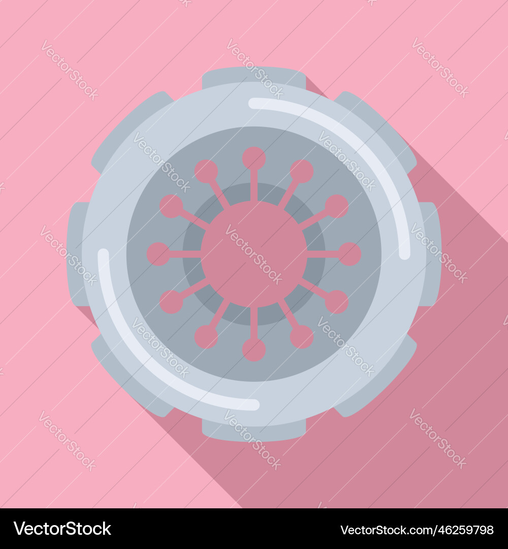 Cover clutch icon flat car disk Royalty Free Vector Image