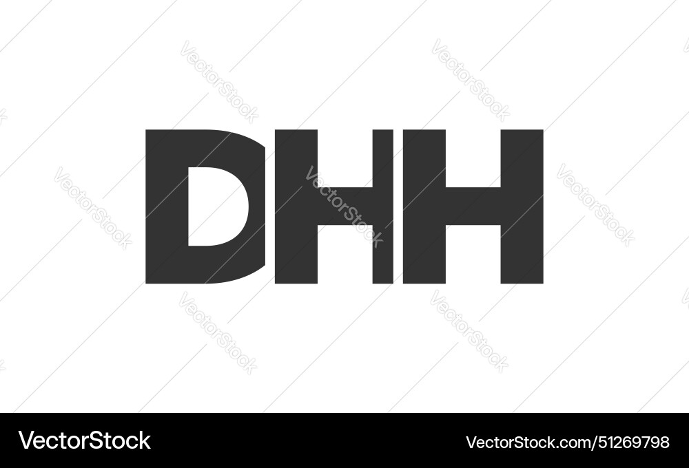 Dhh logo design template with strong and modern Vector Image