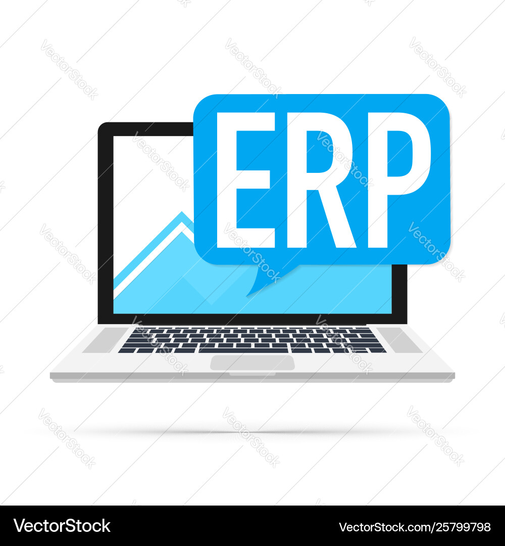 Erp software enterprise resource planning Vector Image