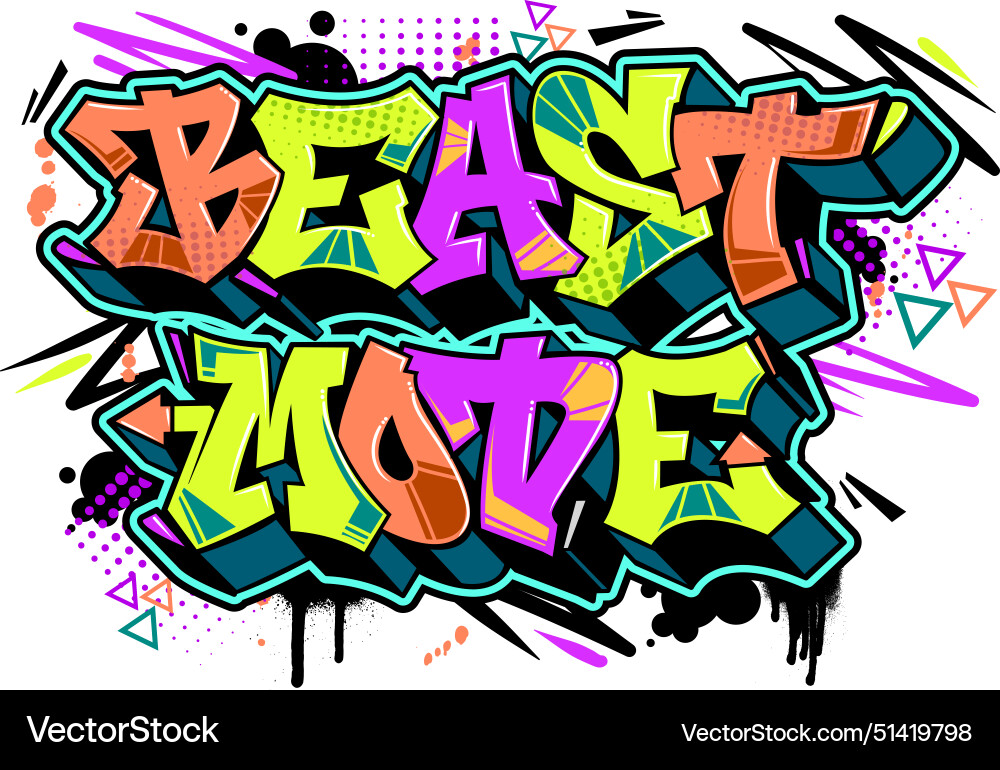 Graffiti text Royalty Free Vector Image - VectorStock