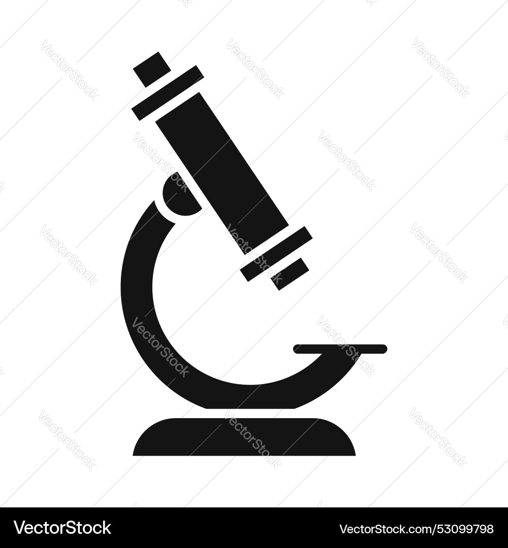 Microscope icon isolated on white background Vector Image