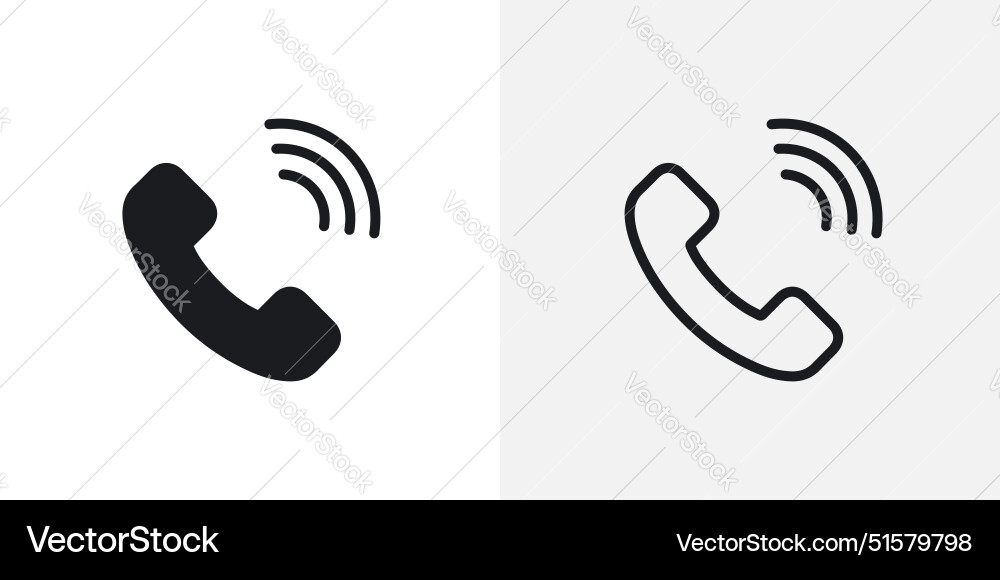 Phone call icon set Royalty Free Vector Image - VectorStock