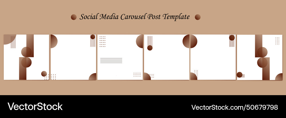 Social media carousel post Royalty Free Vector Image