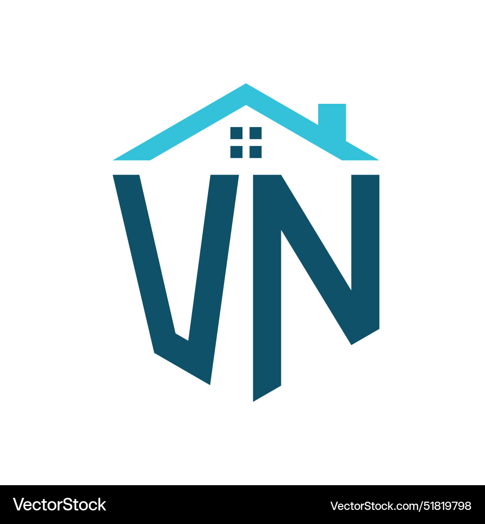 Vn house logo design template letter Royalty Free Vector