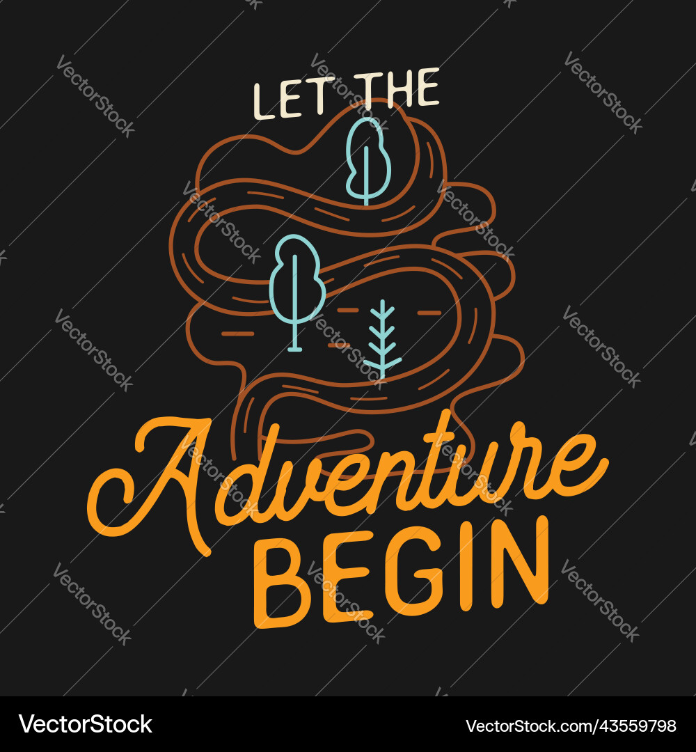 With curvy roads and text Royalty Free Vector Image