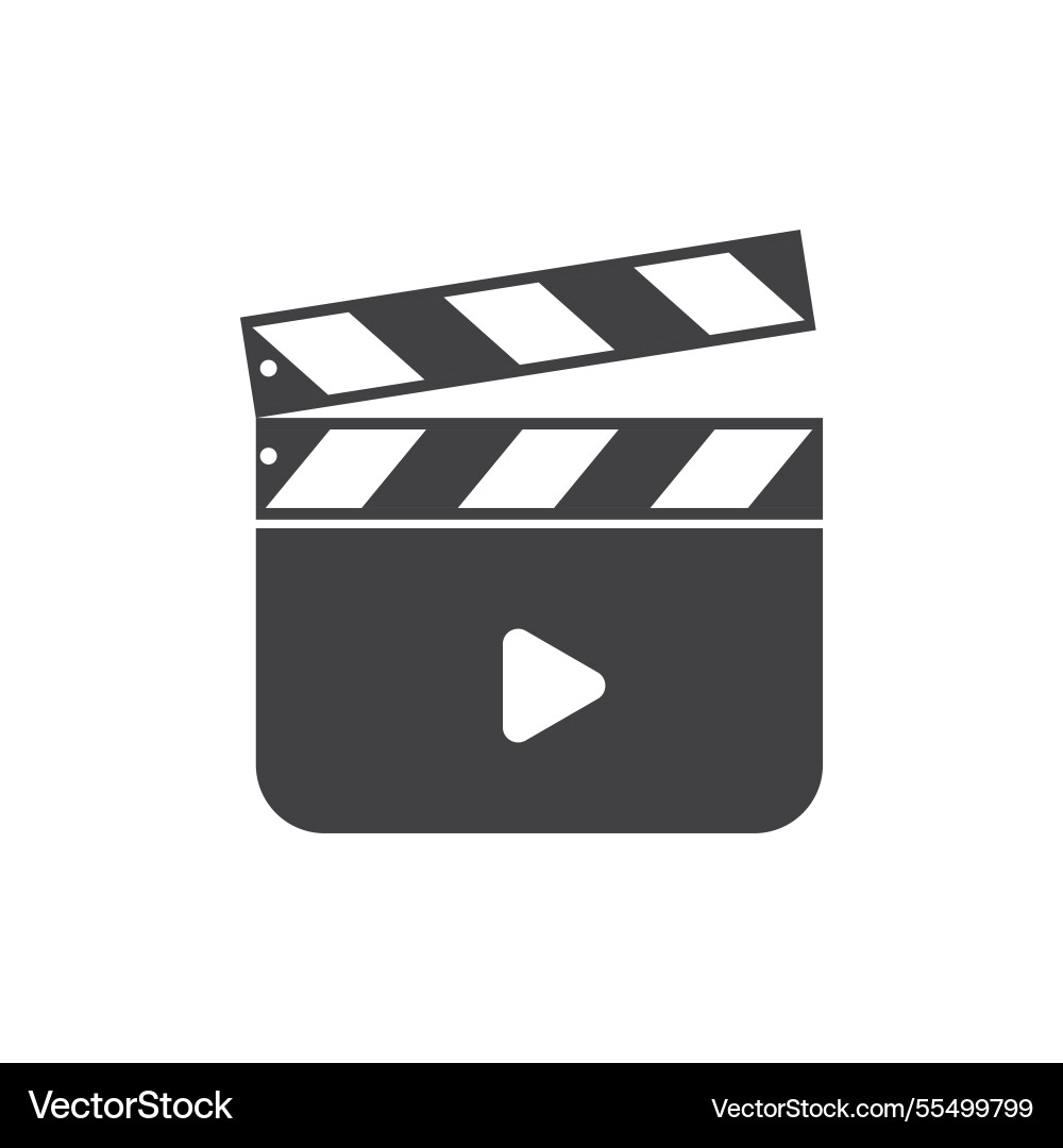 Clapperboard icon design Royalty Free Vector Image