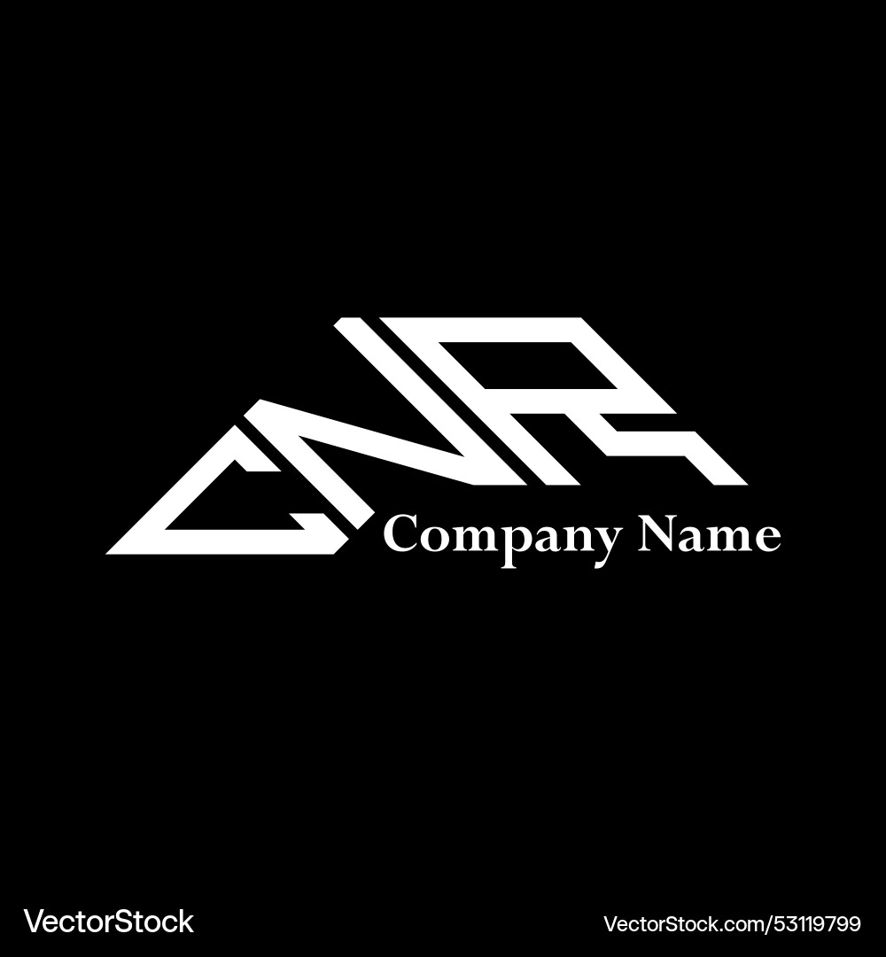 Cnr logo design simple and modern Royalty Free Vector Image