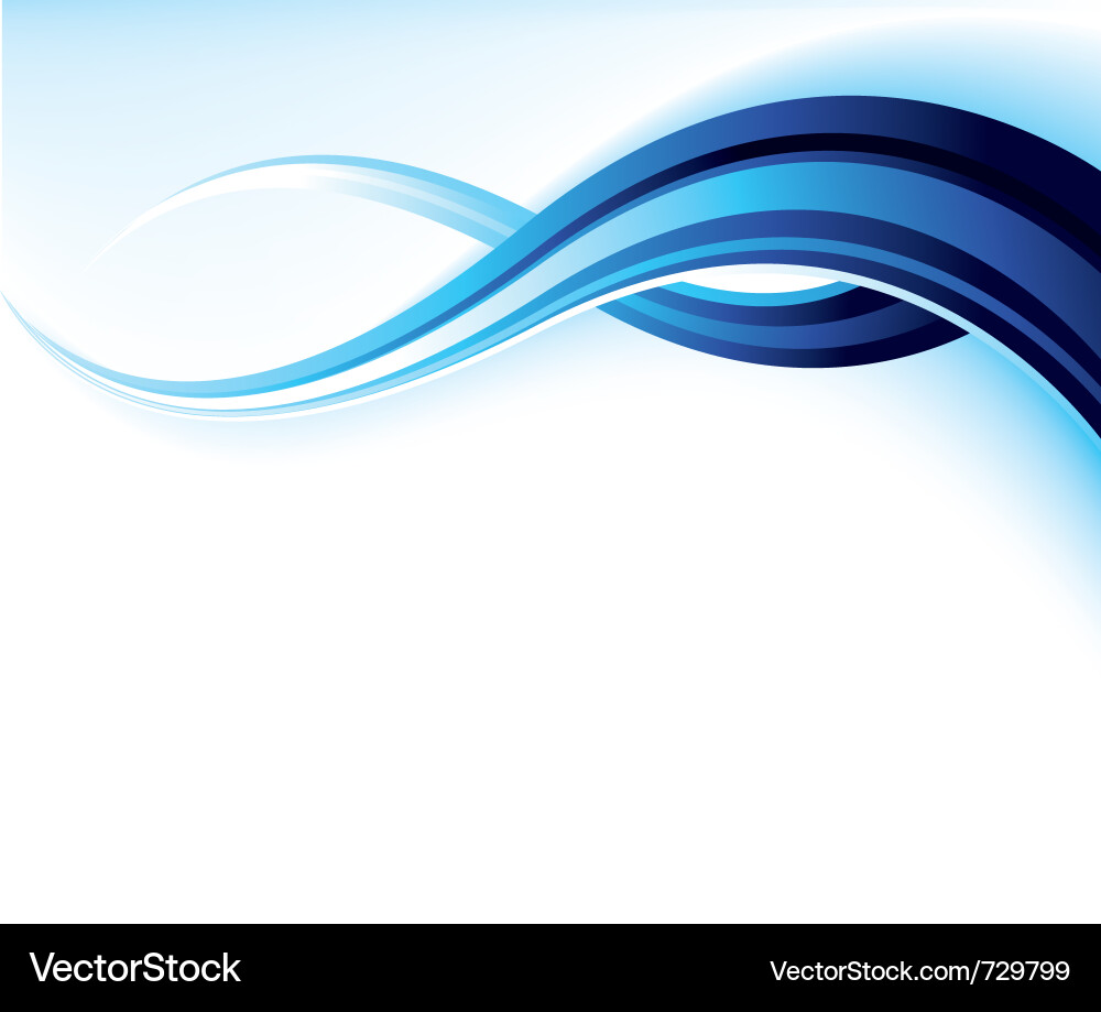 Dynamic Blue Wave Background Royalty Free Vector Image