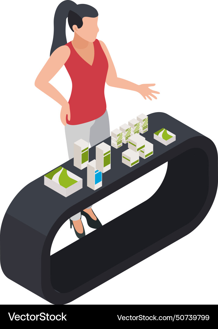 Exhibition stand icon Royalty Free Vector Image