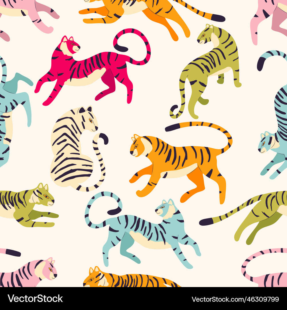 Exotic Big Cat Pattern Royalty Free Vector Image