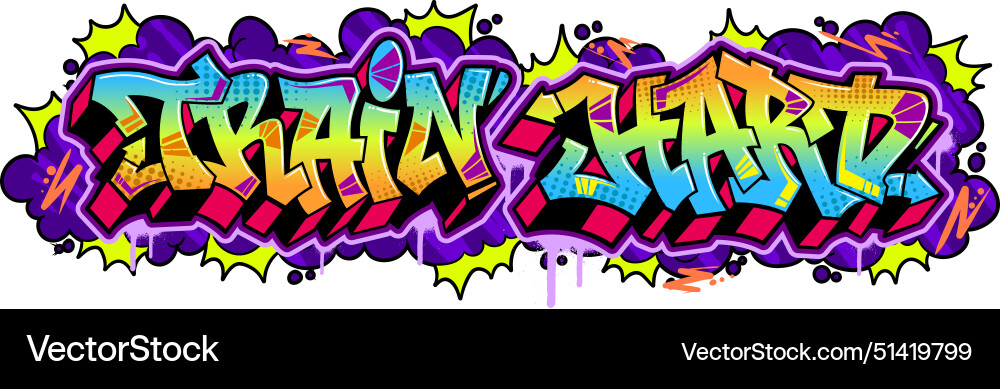 Graffiti text Royalty Free Vector Image - VectorStock