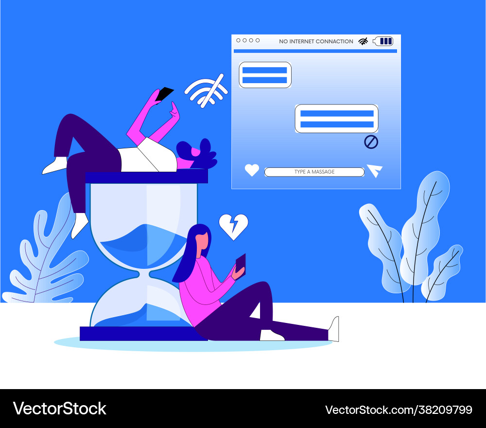 No internet connection concept Royalty Free Vector Image