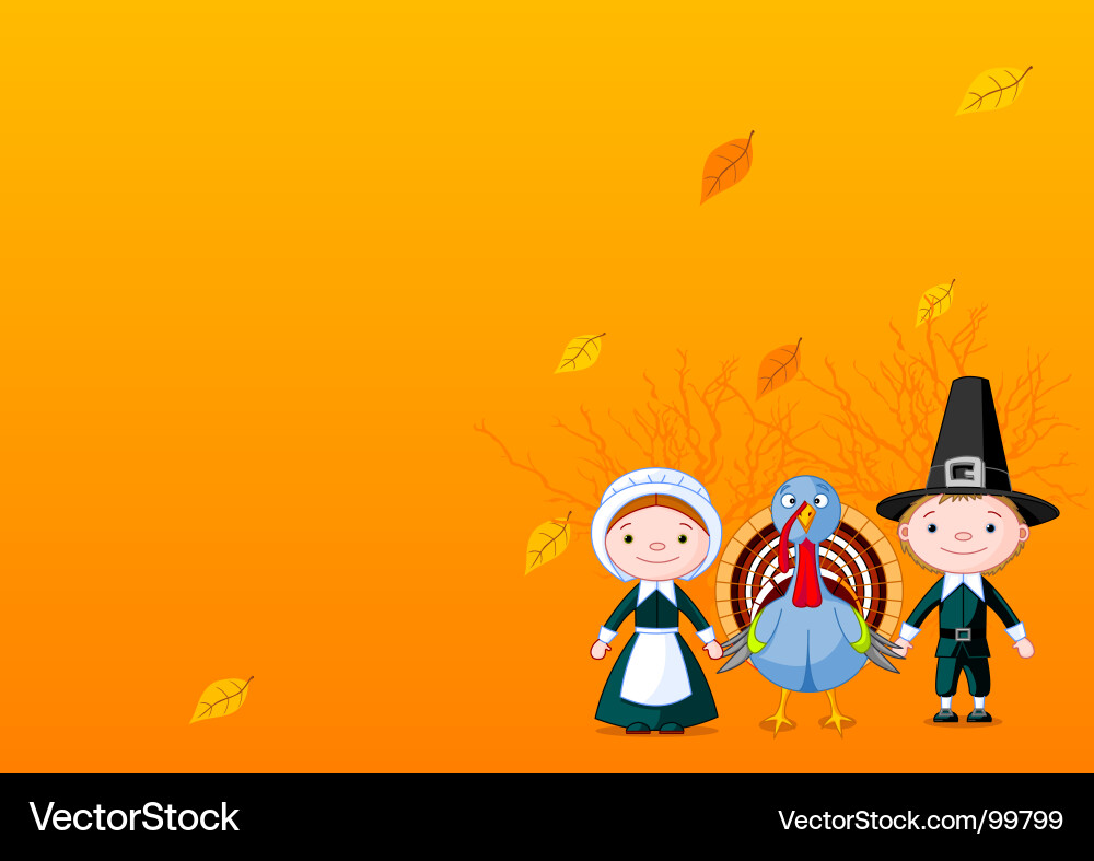 Pilgrims background Royalty Free Vector Image - VectorStock
