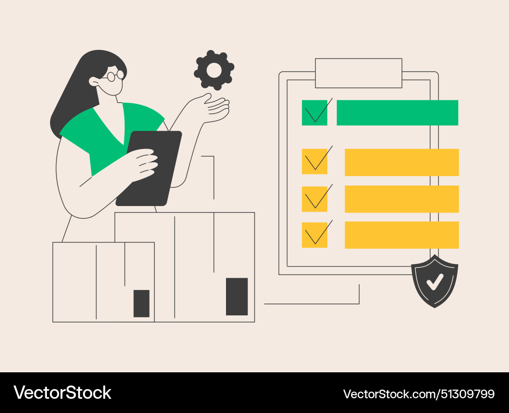 Product quality control abstract concept Vector Image