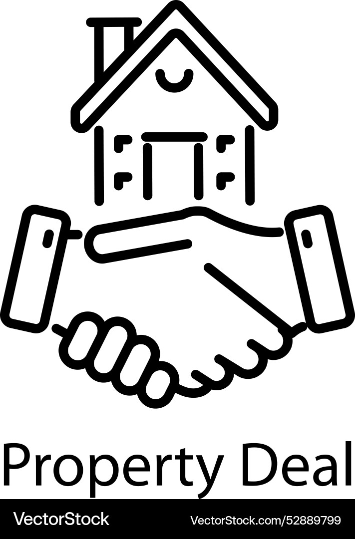 Property deal Royalty Free Vector Image - VectorStock