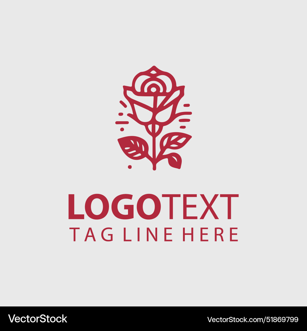 Rose logo Royalty Free Vector Image - VectorStock