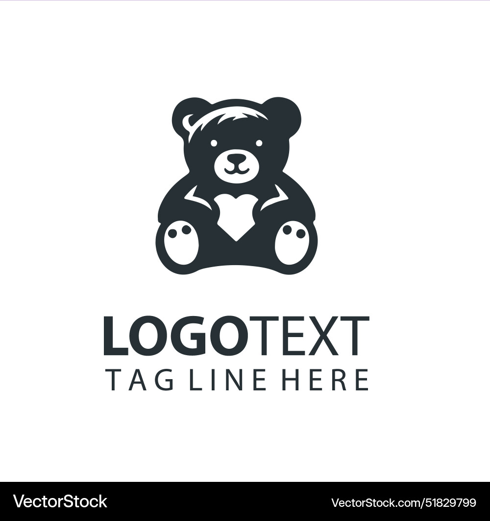 Teddy bear logo Royalty Free Vector Image - VectorStock